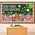 Amazon.com : Spring Wildflowers Bulletin Board Decorations Set Floral ...