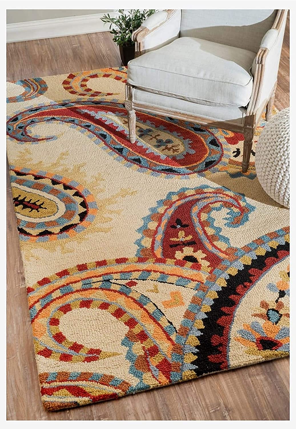 Buy Bhadohi Carpet Industries Handmade Tufted Pure Woollen Export ...