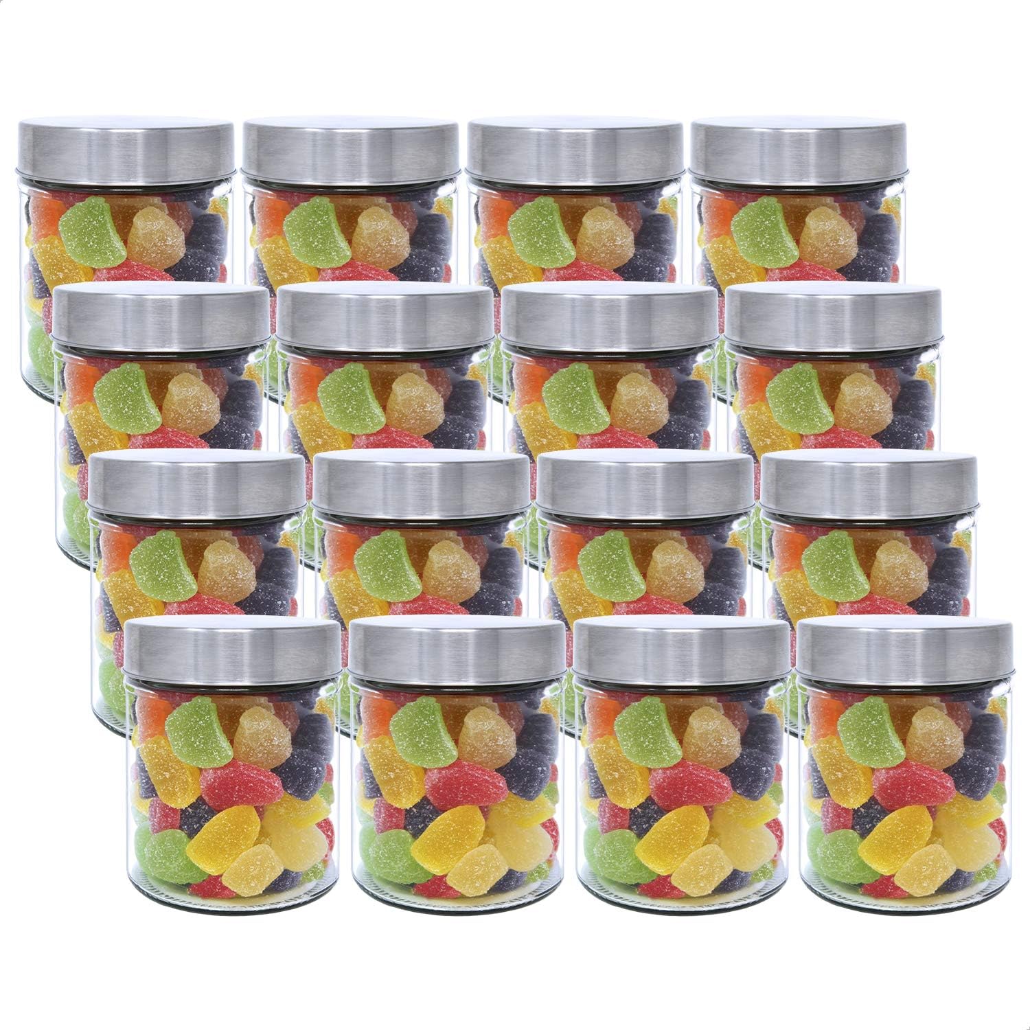 LG Luxury & Grace Set 2 Glass Jars with Lids, 0.5 L (12×10 cm). High ...