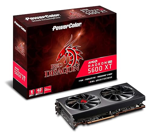 PowerColor Red Dragon AMD Radeon RX 5600 XT 6GB AXRX 5600XT 6GBD6-3DHR ...