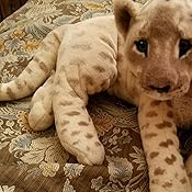 Amazon.com: TAGLN Stuffed Animals Tiger Toys Plush Leopard Lion Sitting ...