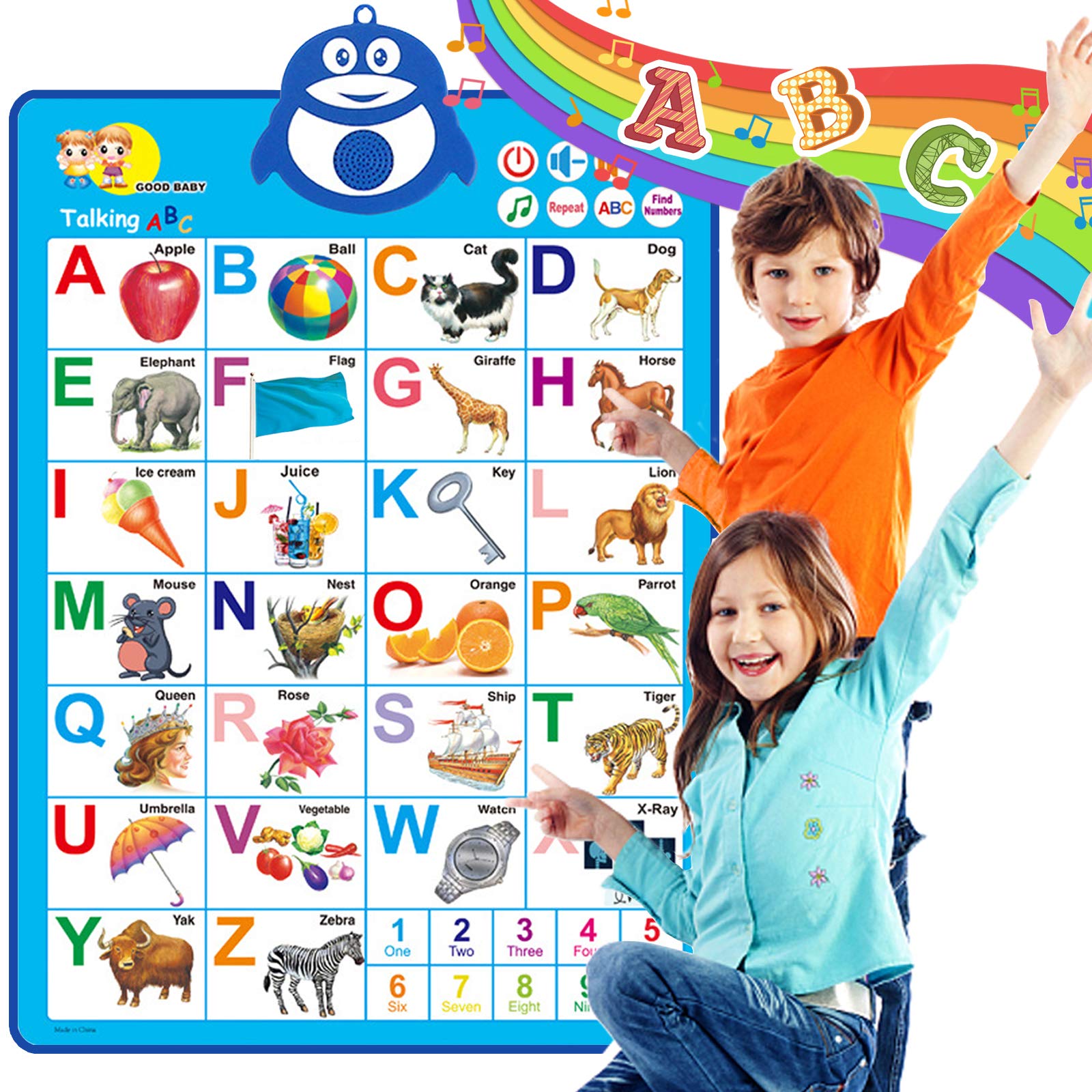 Buy FYATTVA Electronic Interactive Alphabet Wall Chart Talking ABC 123s Music Best buy-fyattva-electronic-interactive-alphabet-wall-chart-talking-abc-123s-music-best