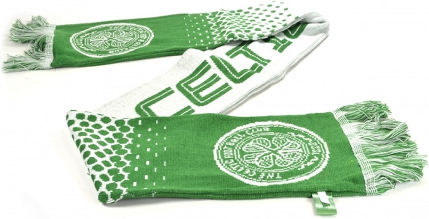 Amazon.com: Celtic FC Official Soccer Fade Jacquard Scarf (One Size ...
