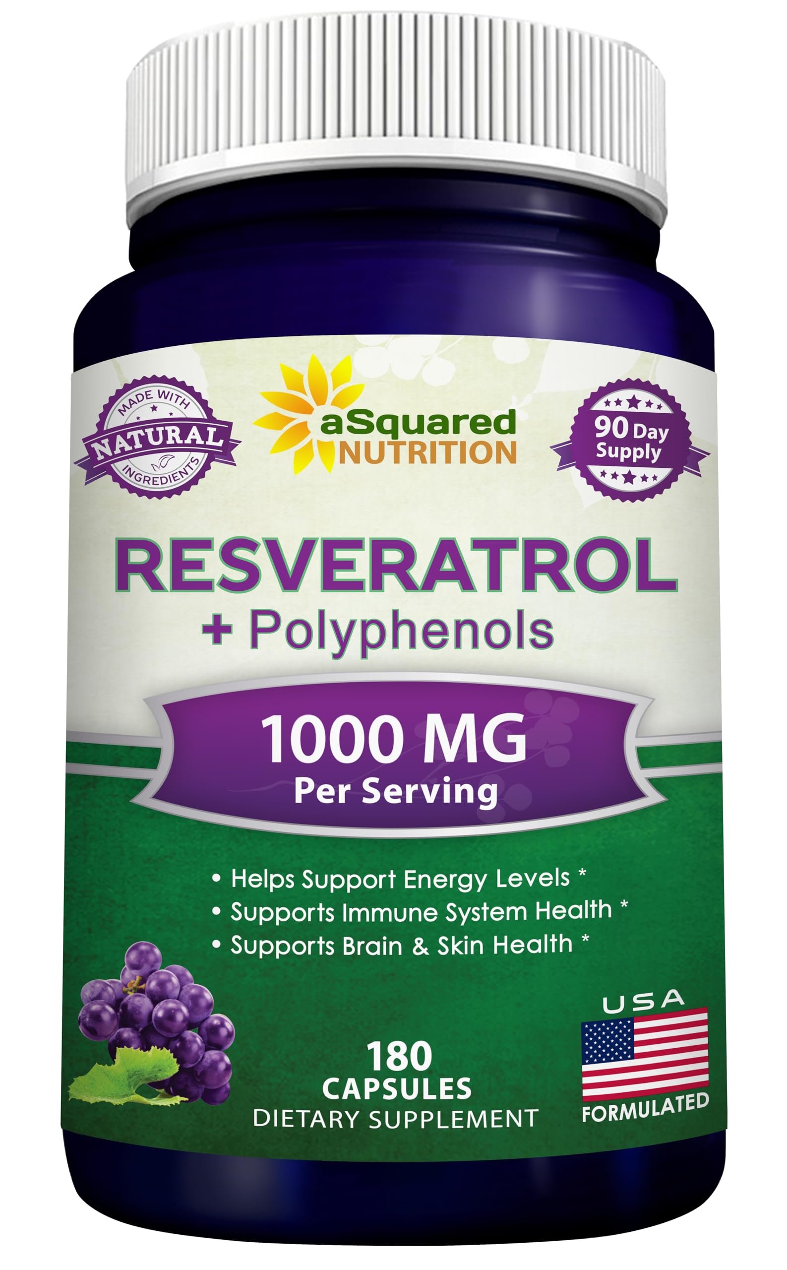 Mua Natural Resveratrol with Red Wine Extract - 180 Capsules - Trans ...