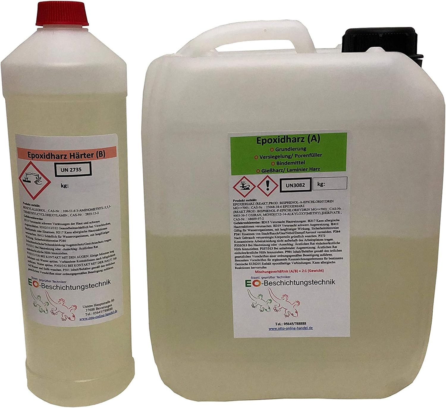 1,5KG 2K Epoxidharz Versiegelung für bis zu 5m² für Garage, Keller ...