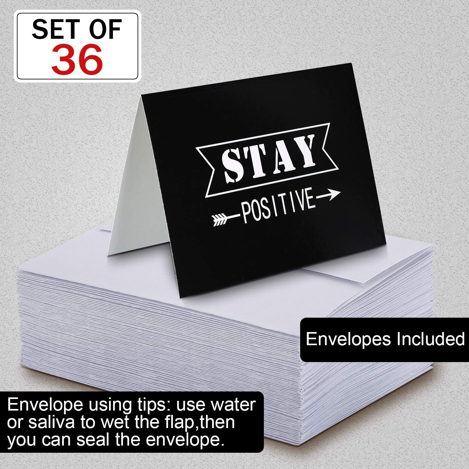 36 Pieces Inspirational Greeting Cards Motivational Quote Card with ...