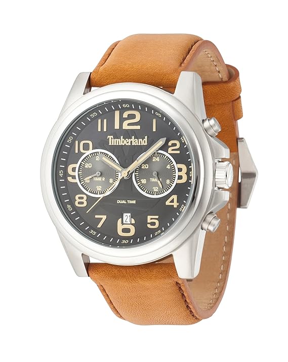 Timberland Men's Quartz Watch with Black Dial Chronograph Display and ...