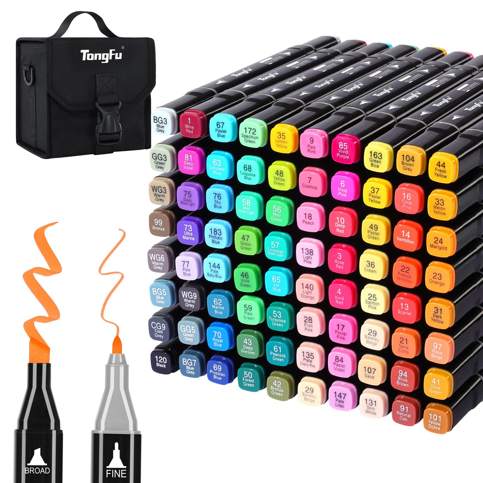 Mua TongFu 80 Colors Alcohol Markers Set, Dual Tips Blender Art Markers ...