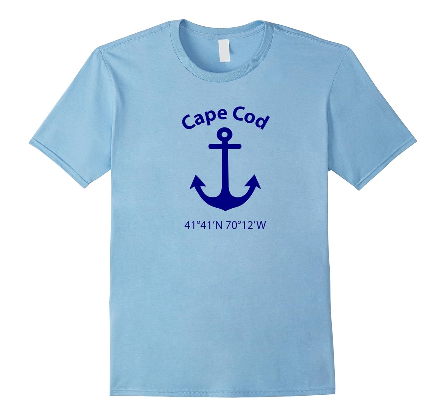 Nautical Cape Cod Coordinates Sailing Anchor T-Shirt