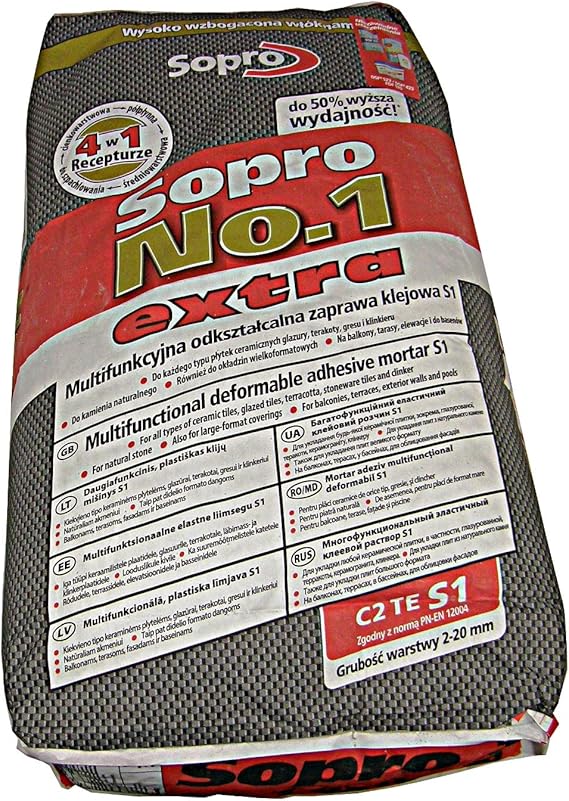 22,5kg SOPRO No.1 S1 Multifunktions- Flexkleber, Fliesen- und Natursteinkleber Q2: Amazon.de ...