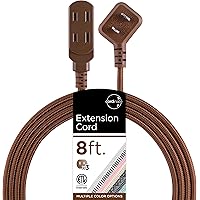 Cordinate Designer 3-Outlet Extension Cord, 2 Prong Power Strip, Extra ...