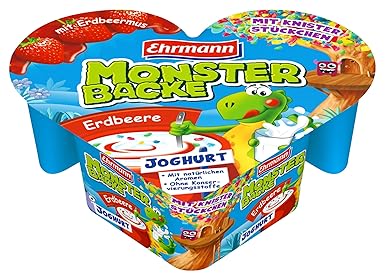 Ehrmann Monster Backe Erdbeere, 135 g: Amazon.de: Lebensmittel & Getränke