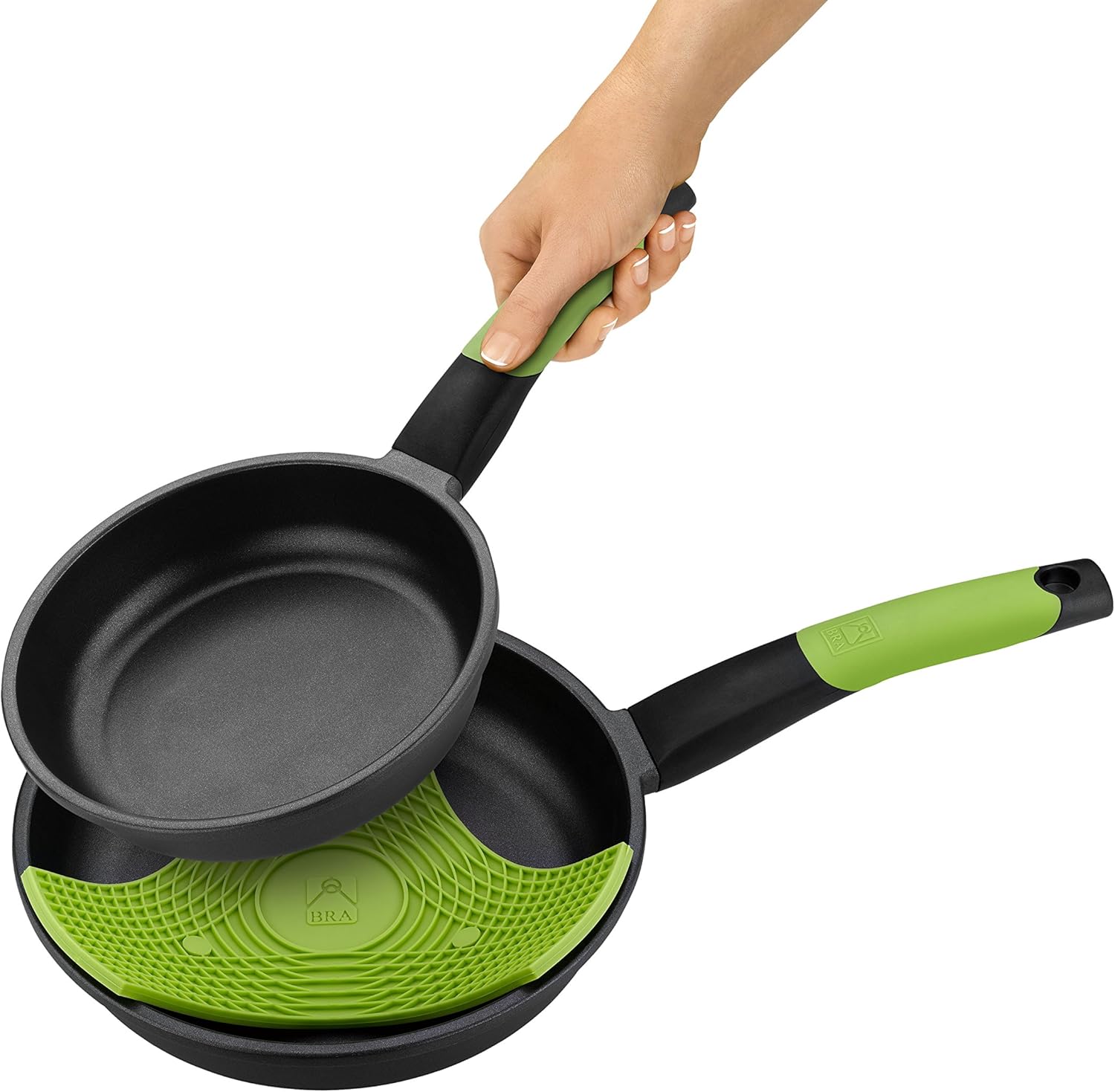 BRA PRIOR Set of 2 Cast Alumunium Non-Stick Frying Pans, 20 and 24 cm ...