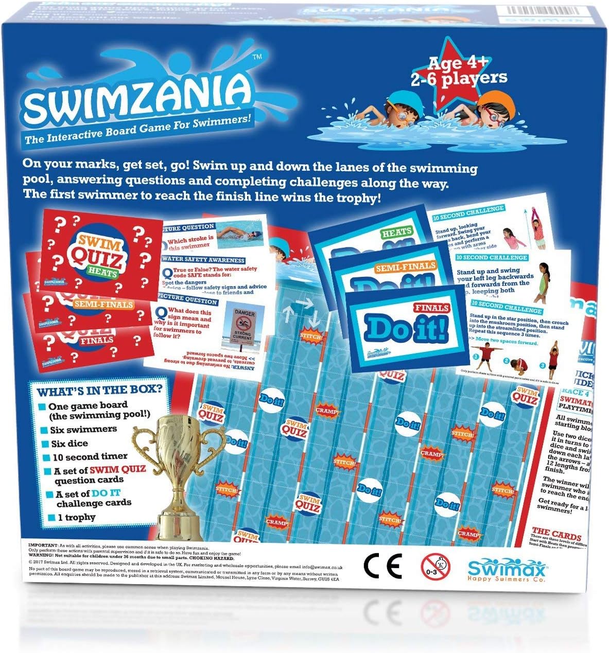 SWIMZANIA – Interactive Family Board Game for Swimmers and Beach Towel ...