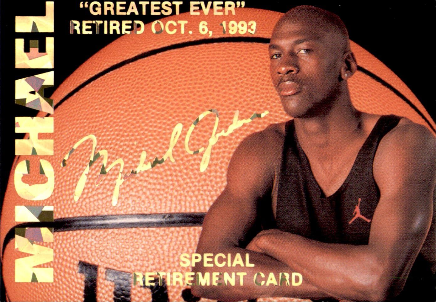 1993-94 Arena Sports Michael Jordan Special Retirement Basketball Card ...