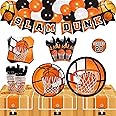 Amazon.com: Basketball Party Tableware Supplies Set Slam Dunk March ...