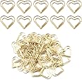 100pcs Mini Gold Heart Paper Clips, Small Cute Love Shaped Stainless ...