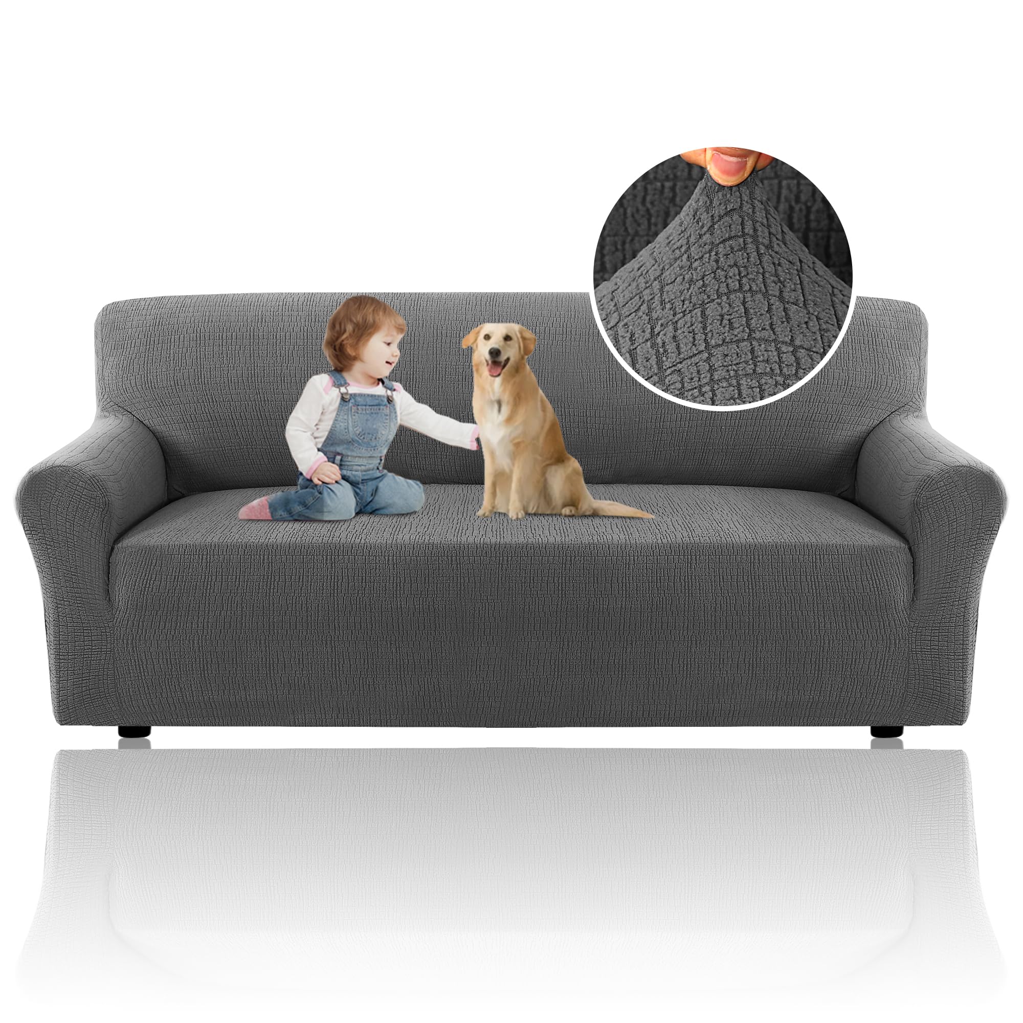 H.VERSAILTEX Extra Large Sofa Covers for 3 Cushion Couch Stretch ...