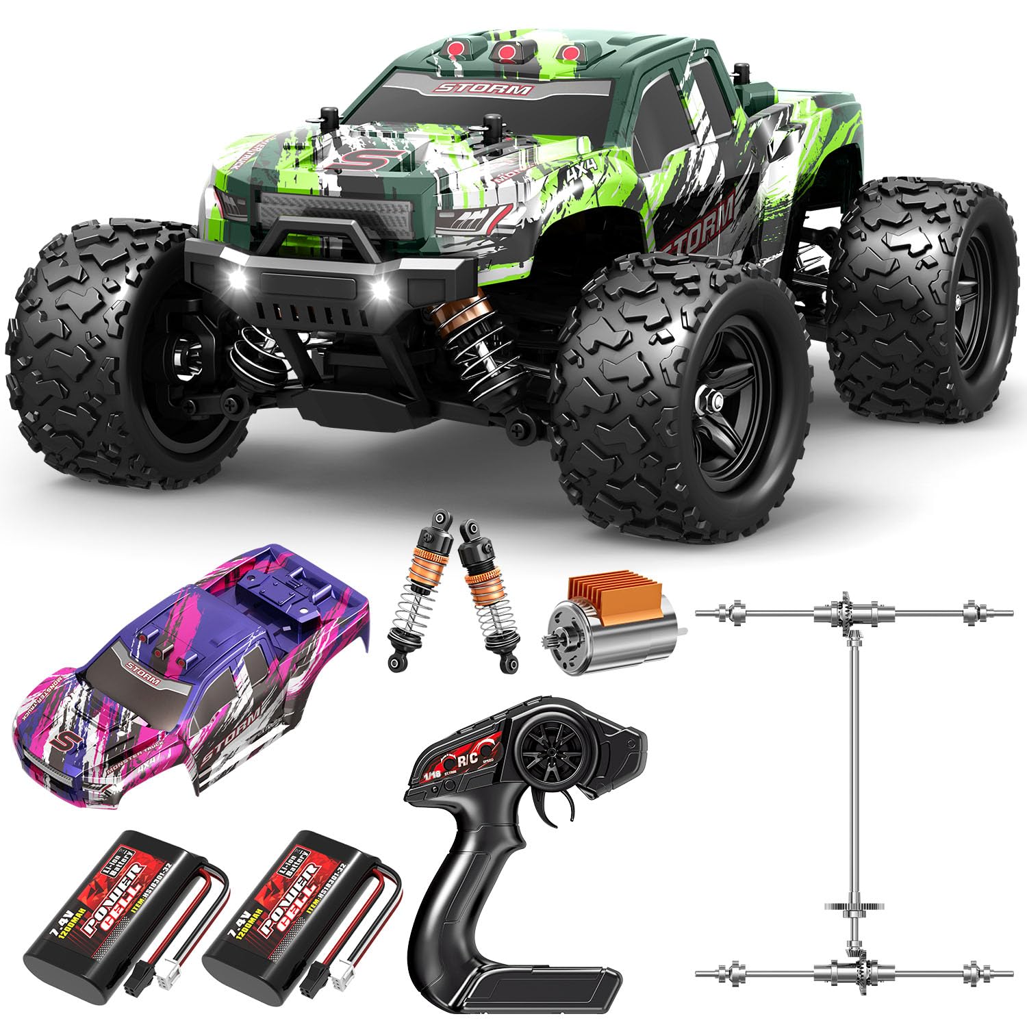 X-TMAGA Rc Cars 1:18 All Terrain RC Car for Adults & Boys (18305), 4WD ...