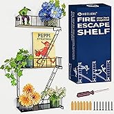 Amazon.com: WOPITMER Fire Escape Wall Shelf - Modern City Style 4-Tier ...