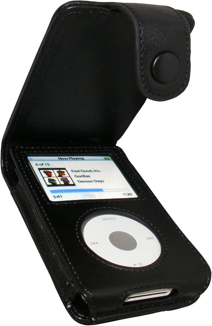 iGadgitz Black Genuine Leather Case Cover for Apple iPod Classic 80gb ...