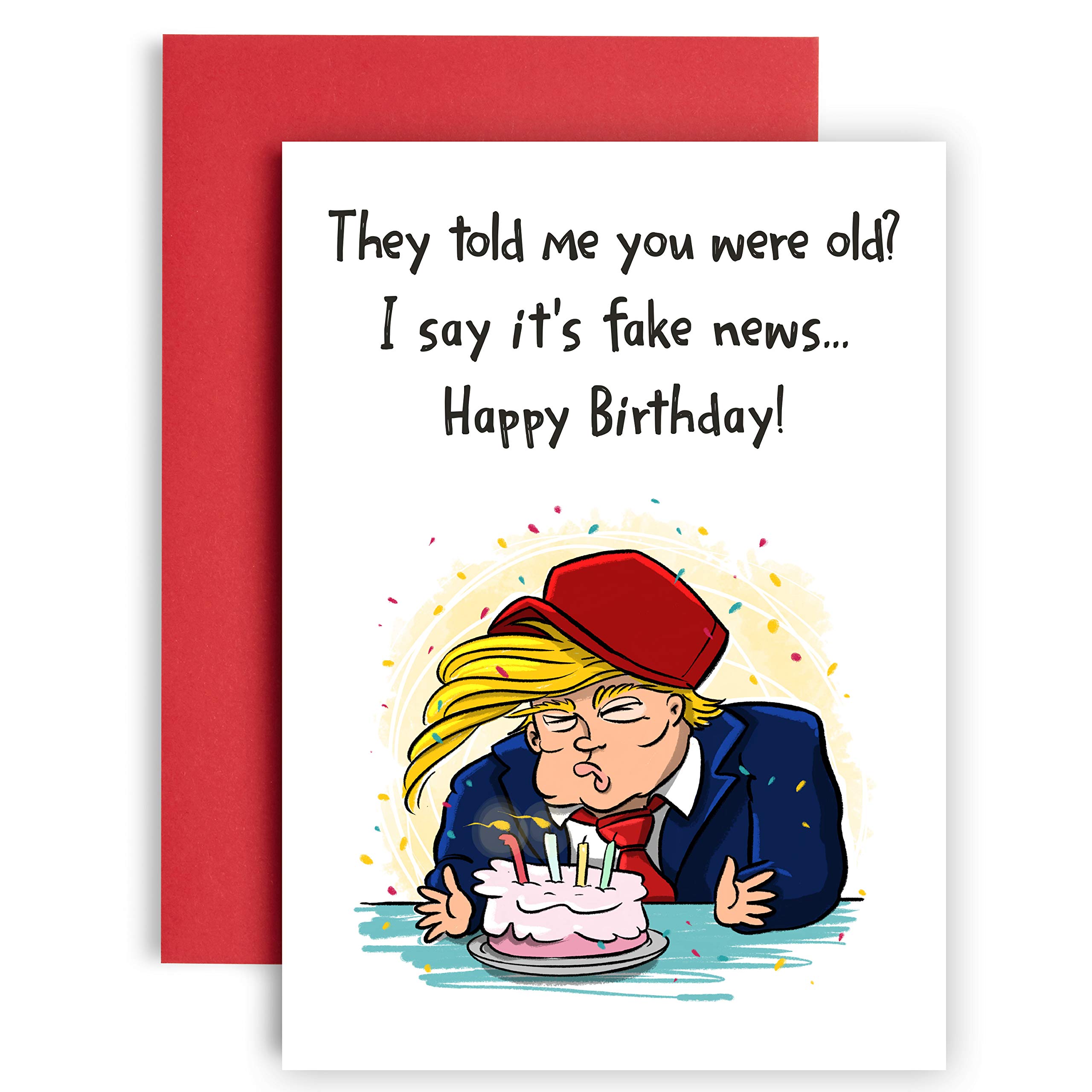 Buy You re Getting Old Is Fake News Funny Trump Birthday Card