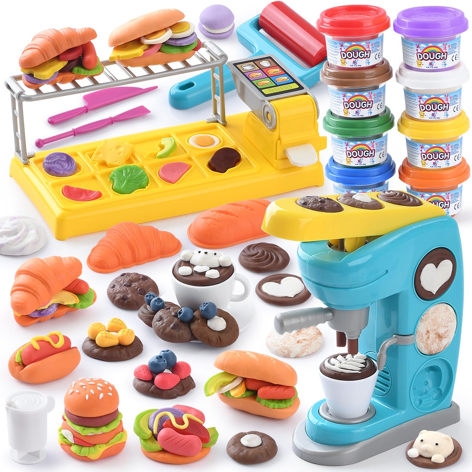 Mua PLAY Color Dough Sets for Kids 2-4 4-8, Toy Kitchen Creation Cafe ...