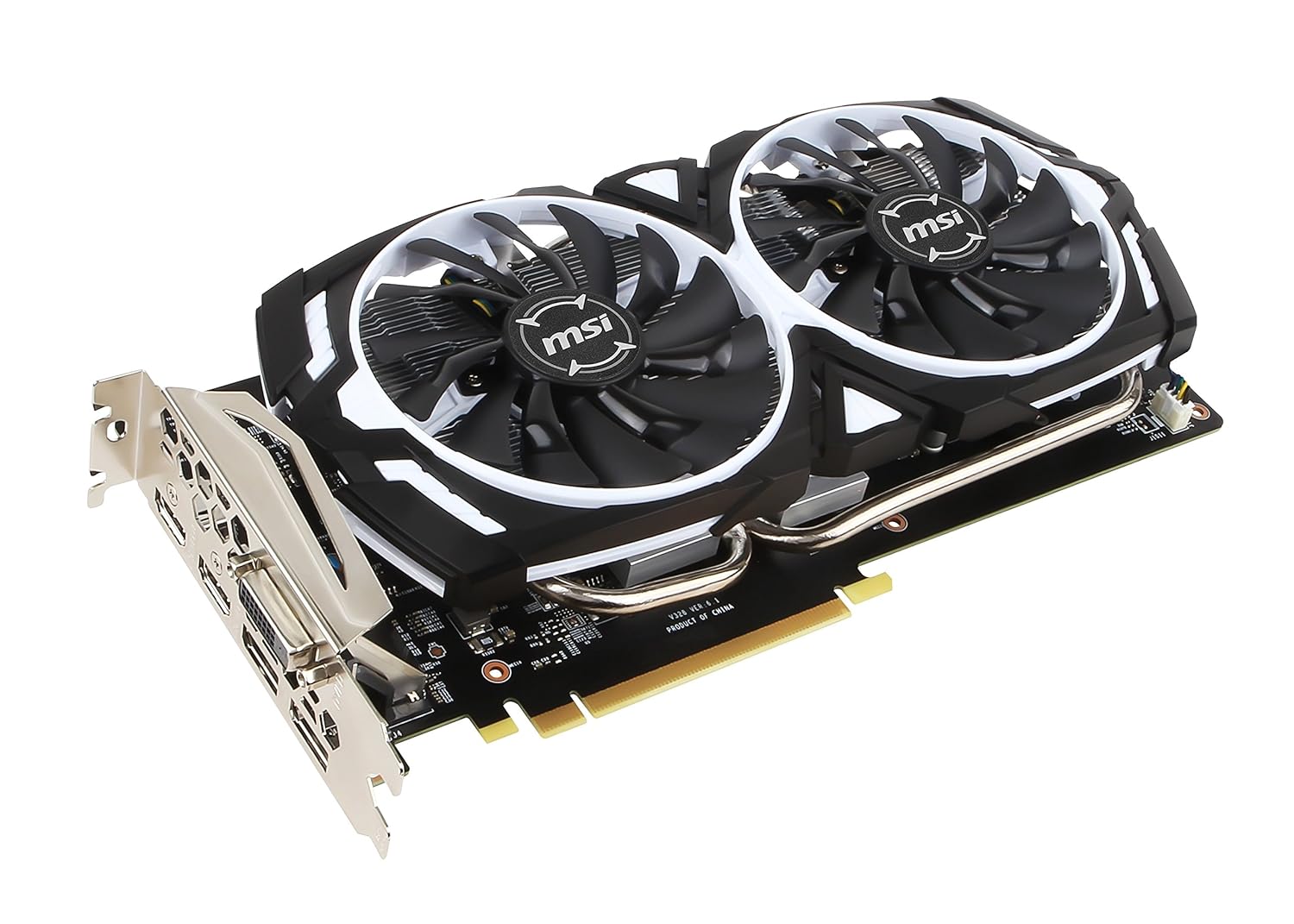 MSI GeForce GTX 1060 Armor 6G OCV1 Graphics Card, 6GB GDDR5, DVI-D ...