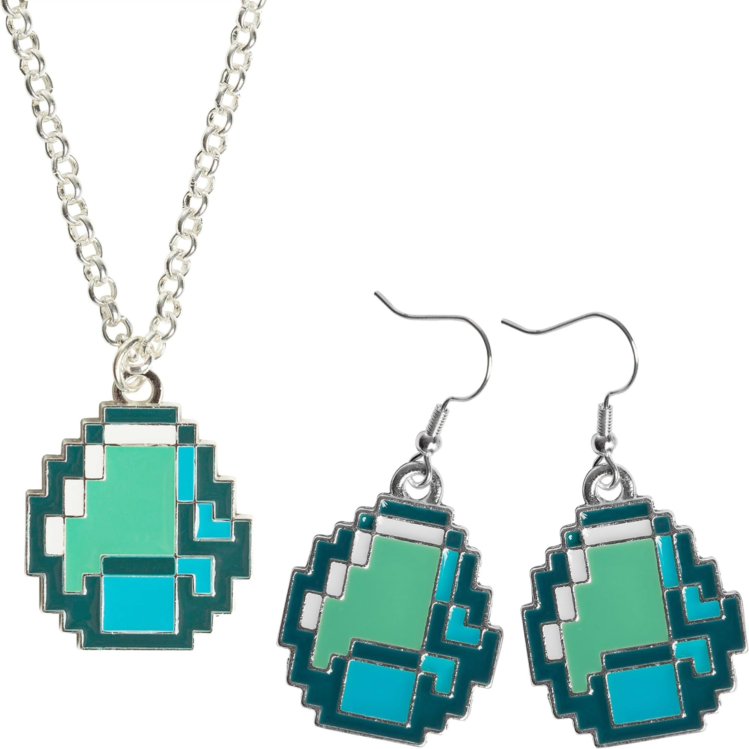 Amazon.com: JINX Minecraft Diamond Ore Pendant Jewelry Pack (Necklace ...