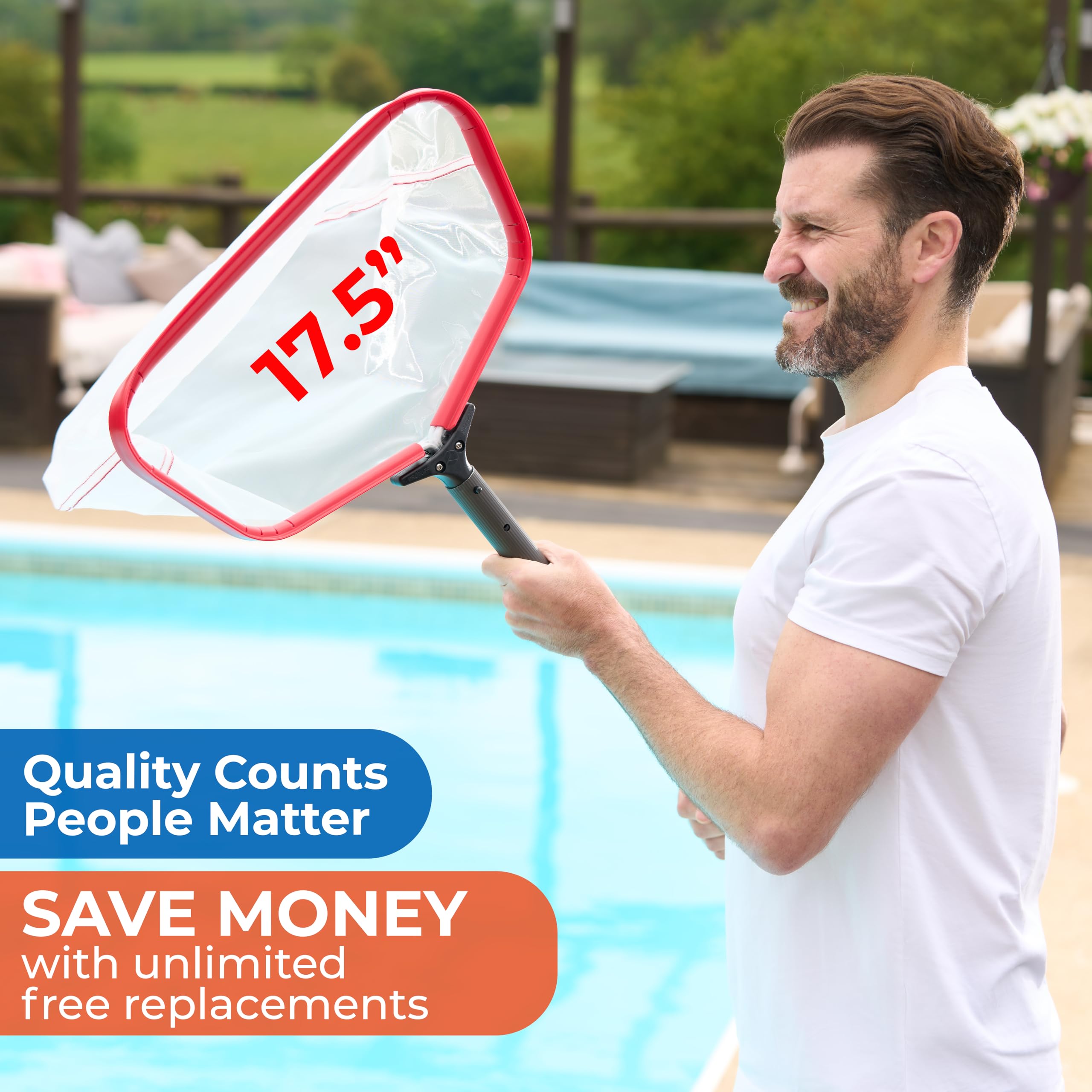 Mua Pool Skimmer Net, Fine Mesh for Silt, Unlimited Free Replacement by ...