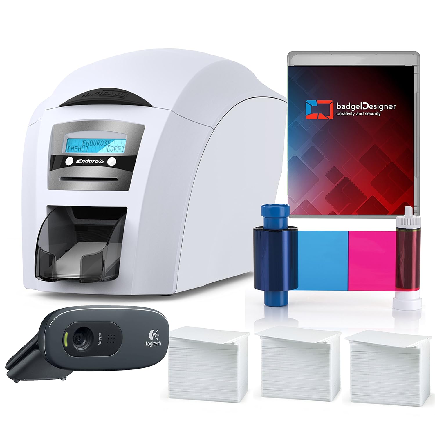 Magicard Enduro 3e Single Sided ID Card Printer & Complete Supplies ...
