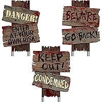 Amazon.com: Amscan Corrugated Plastic Cemetery Sidewalk Signs, 12" x 9 ...