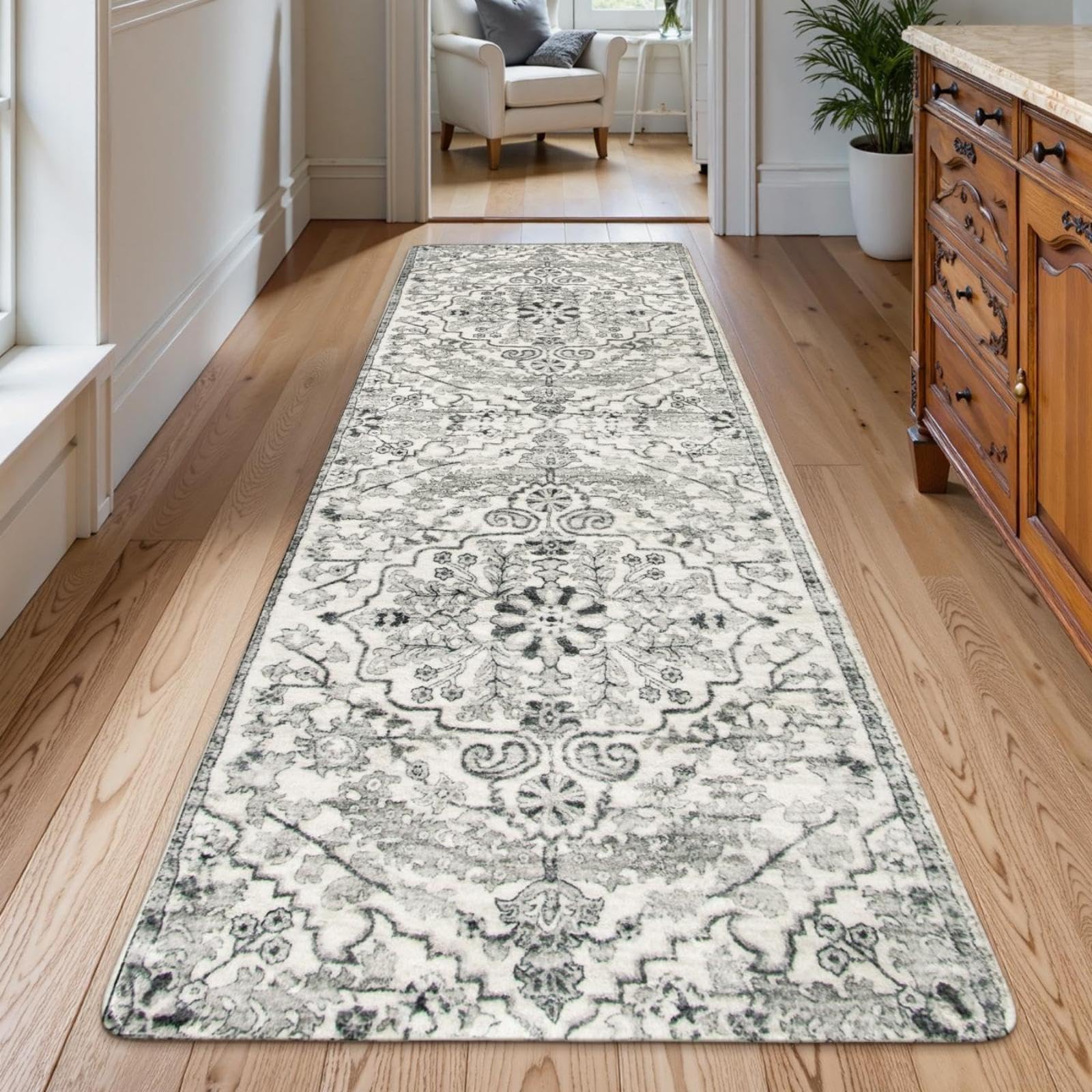 Lahome Boho Washable Rug Runners for Hallways Non Slip,Kitchen Runner ...
