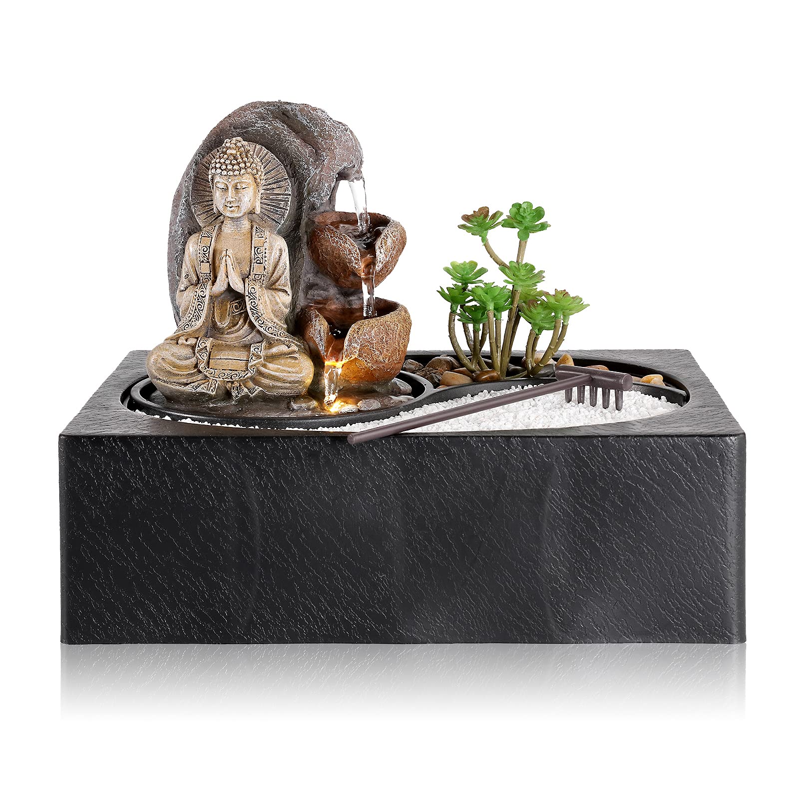 Dyna-Living Water Fountains Indoor Small Tabletop Water Fountain ...