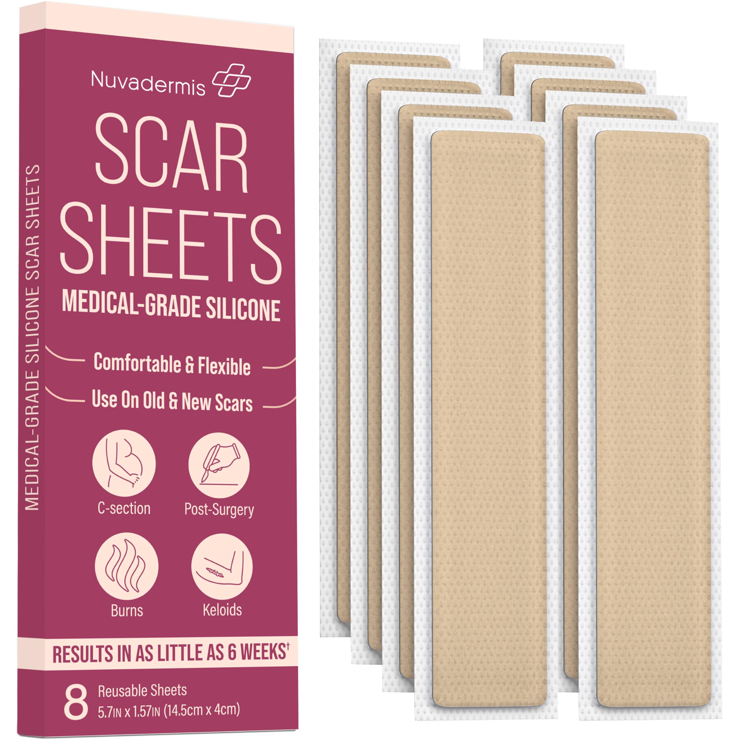 Mua NUVADERMIS Silicone Scar Sheets - Extra Long Scar Sheets for C ...