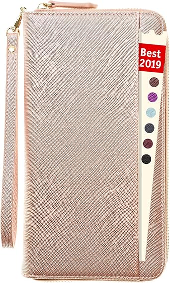 RFID Travel Wallet Passport Wallet for Women- Family Travel Document ...