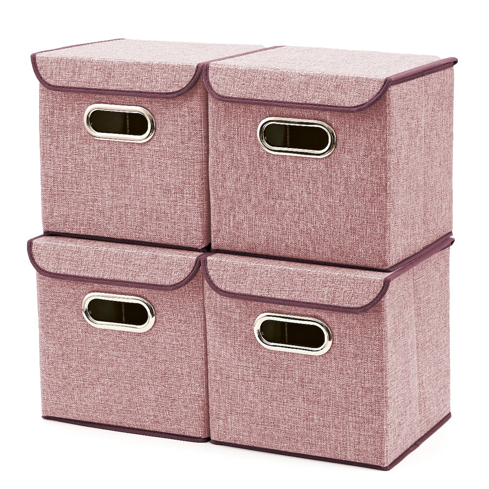 Amazon.com : Large Storage Boxes [3-Pack] EZOWare Large Linen Fabric ...