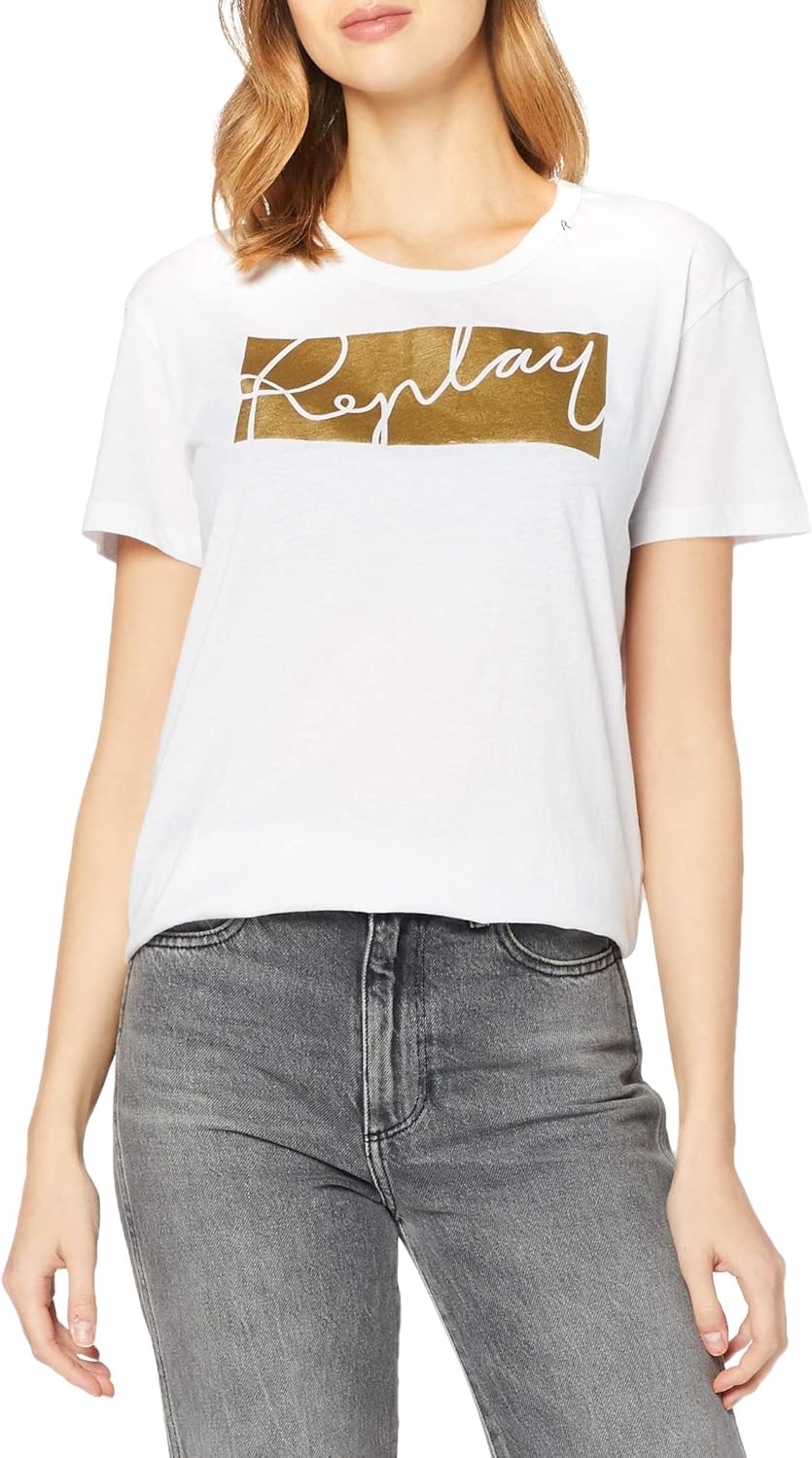 Replay Women's Logo Shirt T: Amazon.co.uk: Clothing
