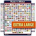 Amazon.com : World Flags Educational Poster Laminated Young N Refined ...