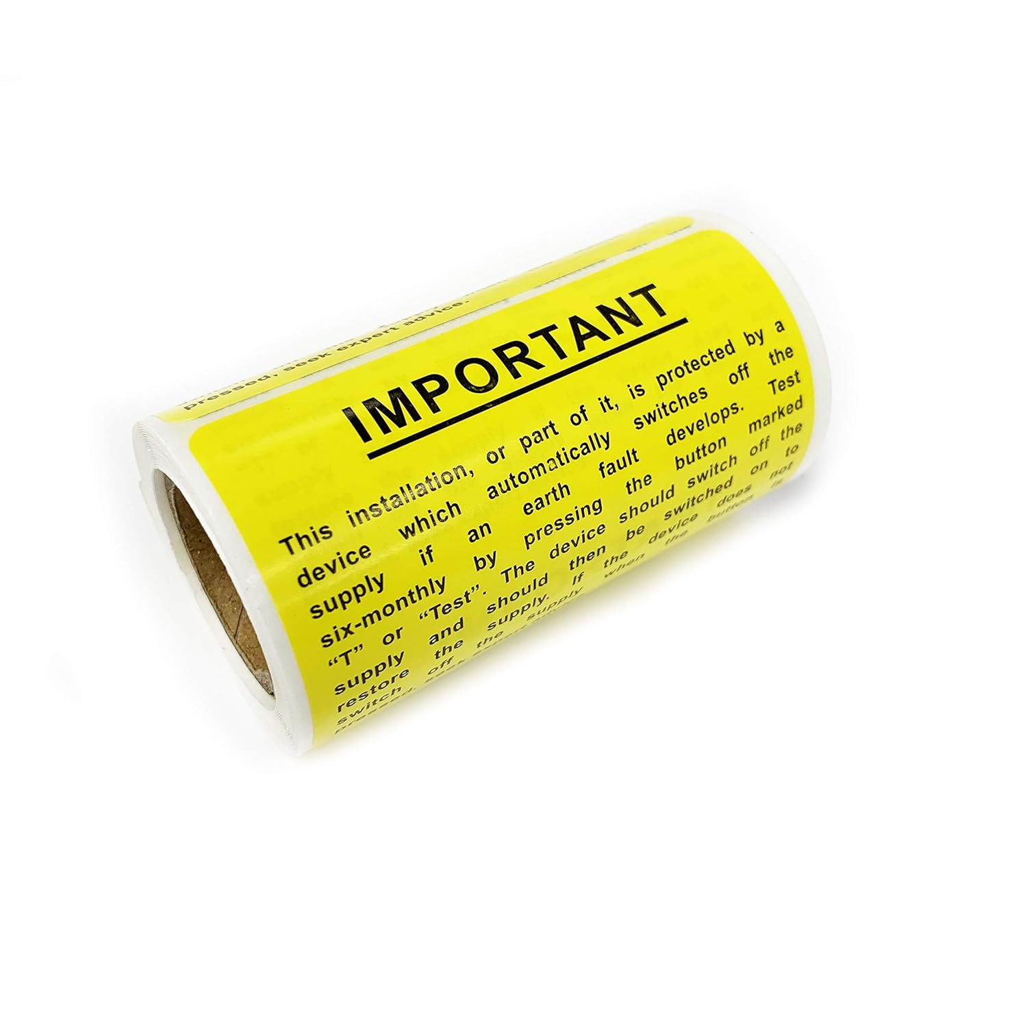 200x Electrical Safety RCD Test Labels BS7671 (2 Rolls) 75x50mm 18th ...