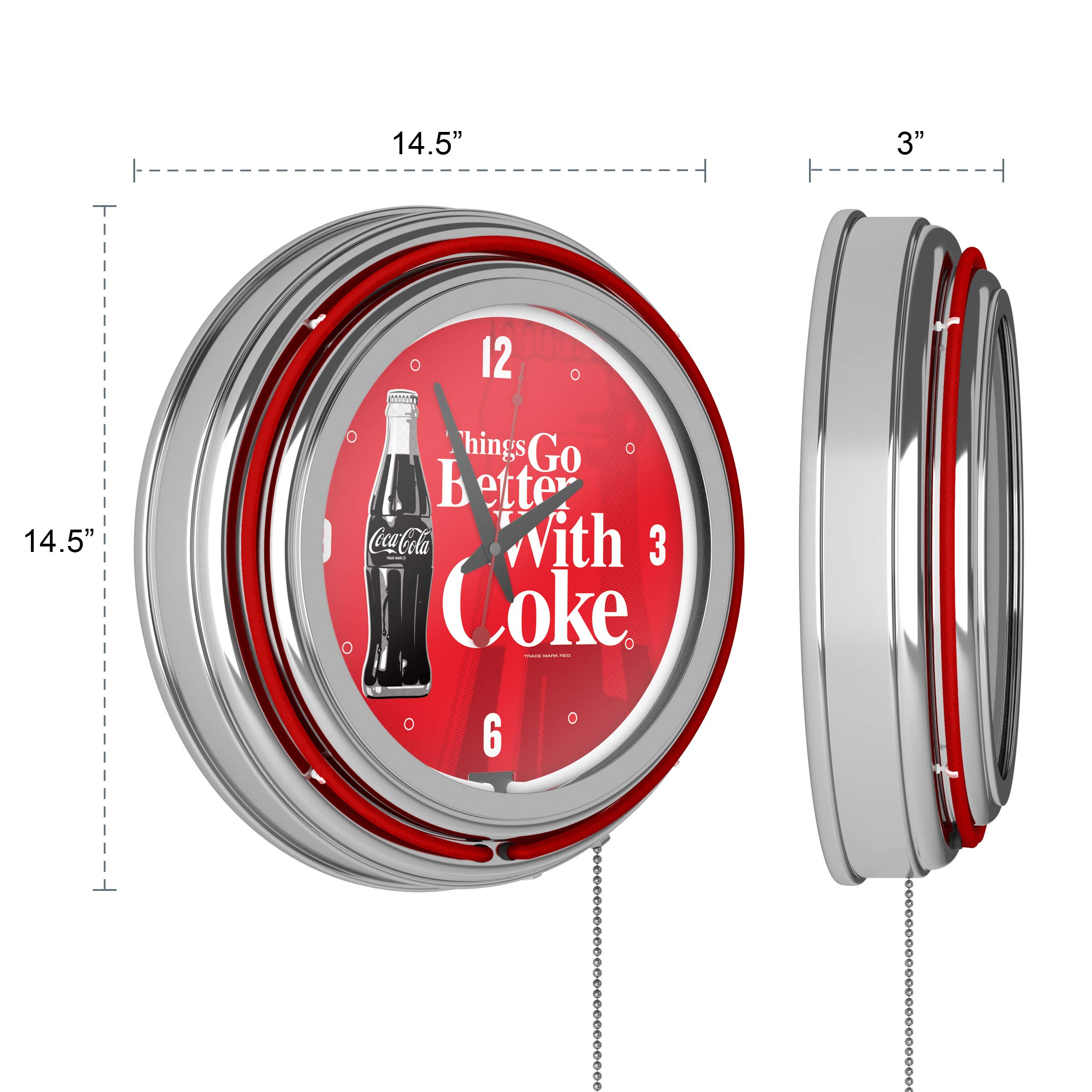 Mua Coca-Cola Neon Clock - Retro Things Go Better with Coke Bottle Art ...