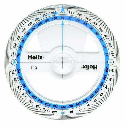 HELIX 10cm / 360 degree Protractor H03: Amazon.co.uk: Office Products