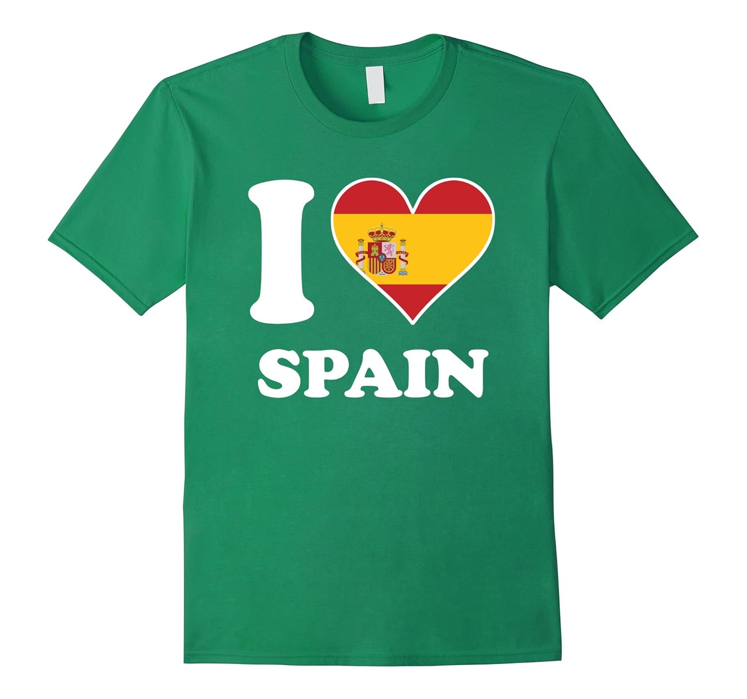 I Love Spain Spanish Flag Heart T-Shirt-TD – Teedep