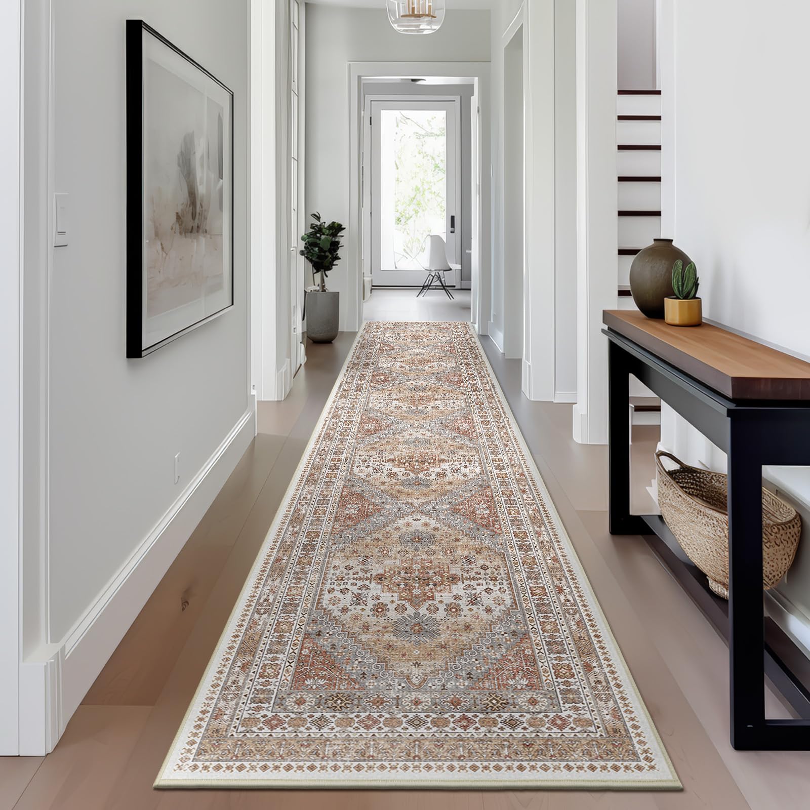 Restydon Hallway Runner Rug 2x12 Extra Long Washable Runner Rugs With Restydon Hallway Runner Rug 2x12 Extra Long Washable Runner Rugs With