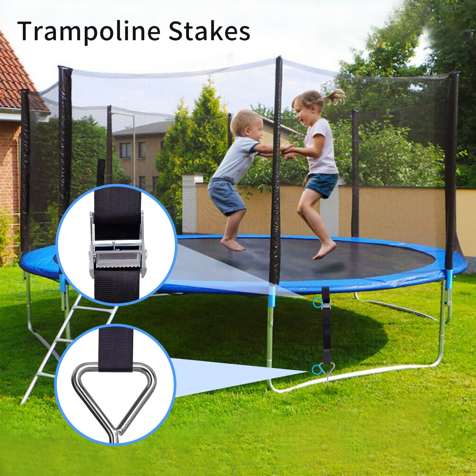 Mua Trampoline Stakes, Corkscrew Shape Trampoline Anchor kit Steel ...
