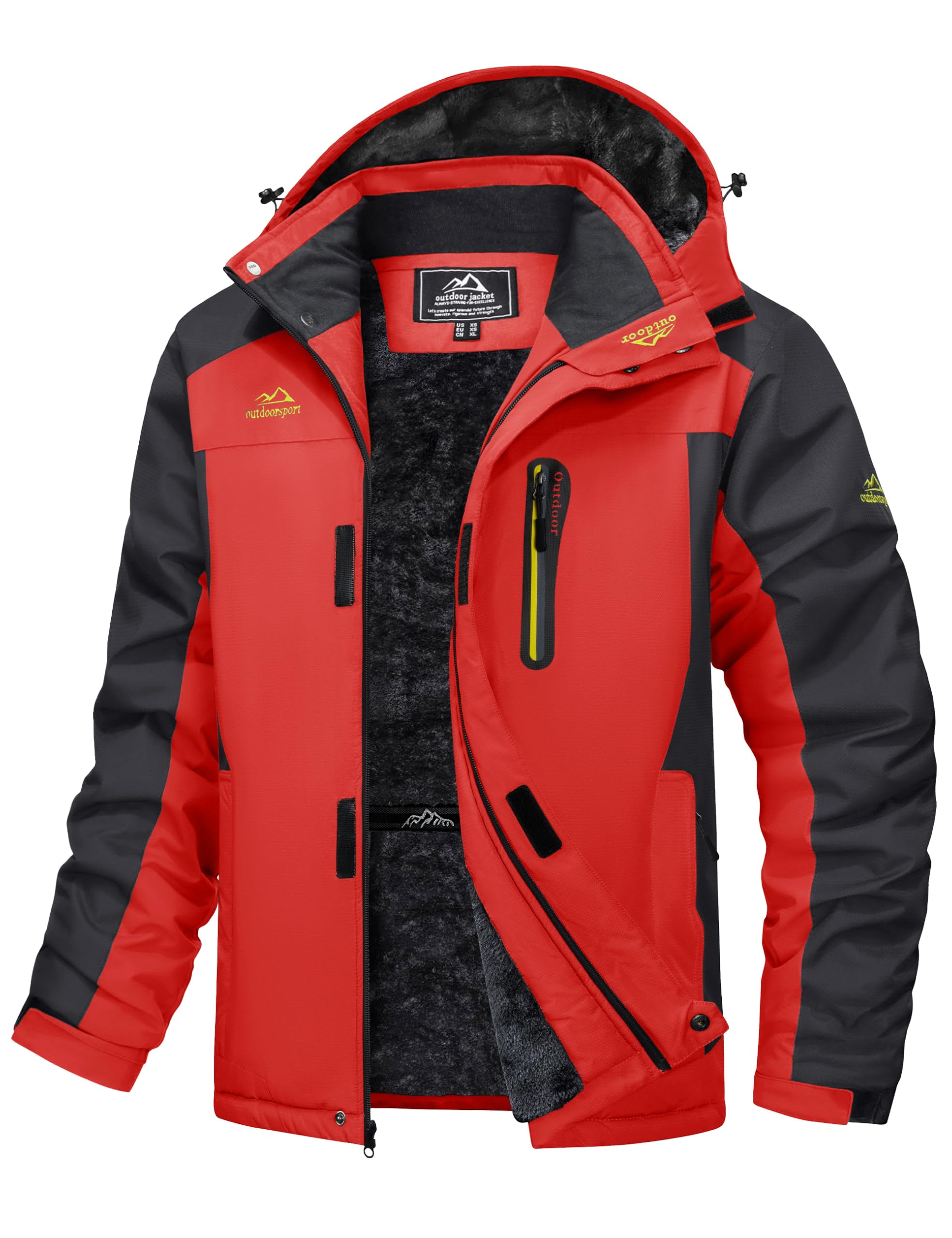 MAGCOMSEN Winter Coats for Men Windbreaker Water Resistant Ski ...