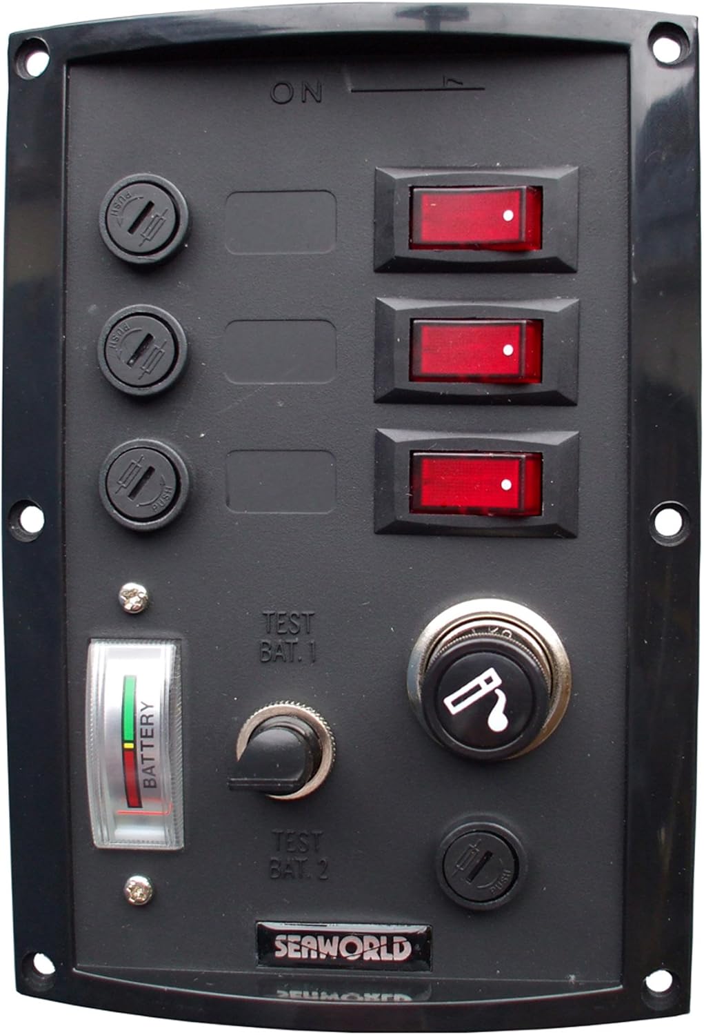 SEAWORLD 12V BOAT SWITCH PANEL / 12V SOCKET & BATTERY GAUGE: Amazon.co ...