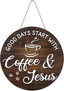 Amazon.com: Coffee Bar Sign Coffee Decor Coffee Wooden Sign Hanging ...