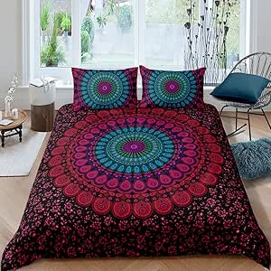 Amazon.com: Mandala Bedding Boho Chic Hippie Duvet Cover Twin, Bohemian ...