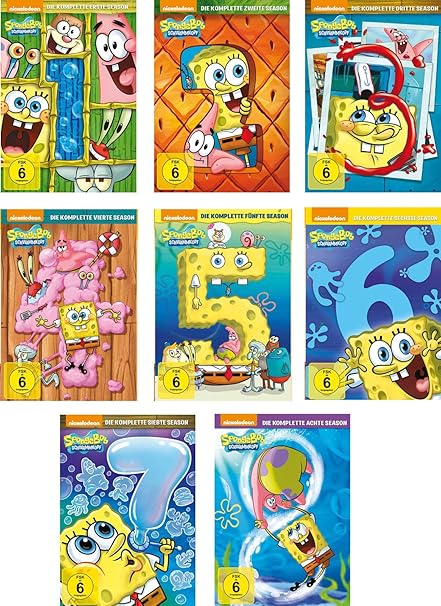 SpongeBob Squarepants Season 1-8 Set of 26 DVDs: Amazon.co.uk: DVD ...